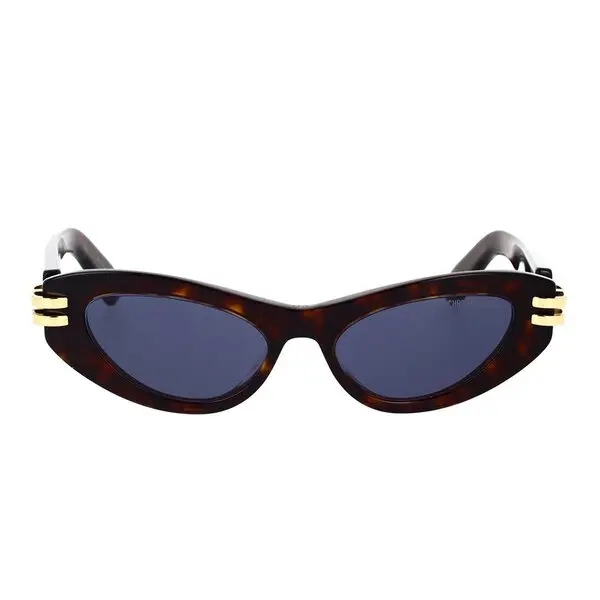 Dior Sunglasses in Havana w/ Blue Lenses Sunglasses DIOR Cdior CDIOR S1I 28B0 52-15 Havana Blue in stock main image 4