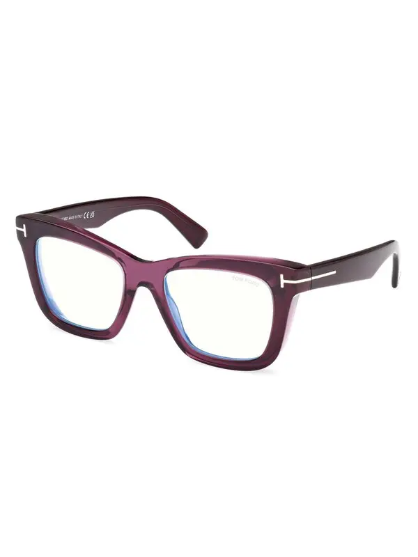 TOM FORD Raven 52mm Blue Block Glasses