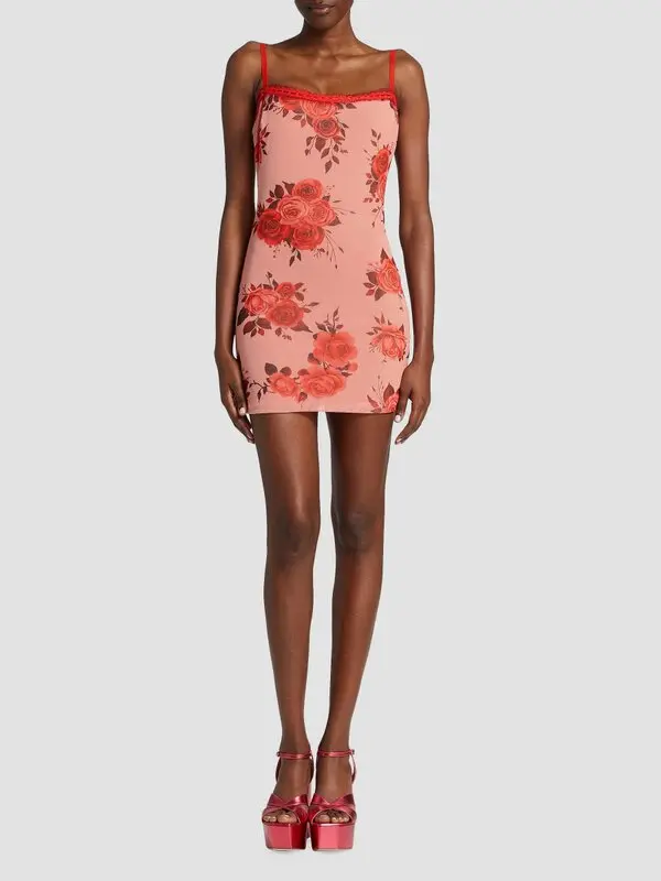 GUIZIO Floral Mesh Minidress
