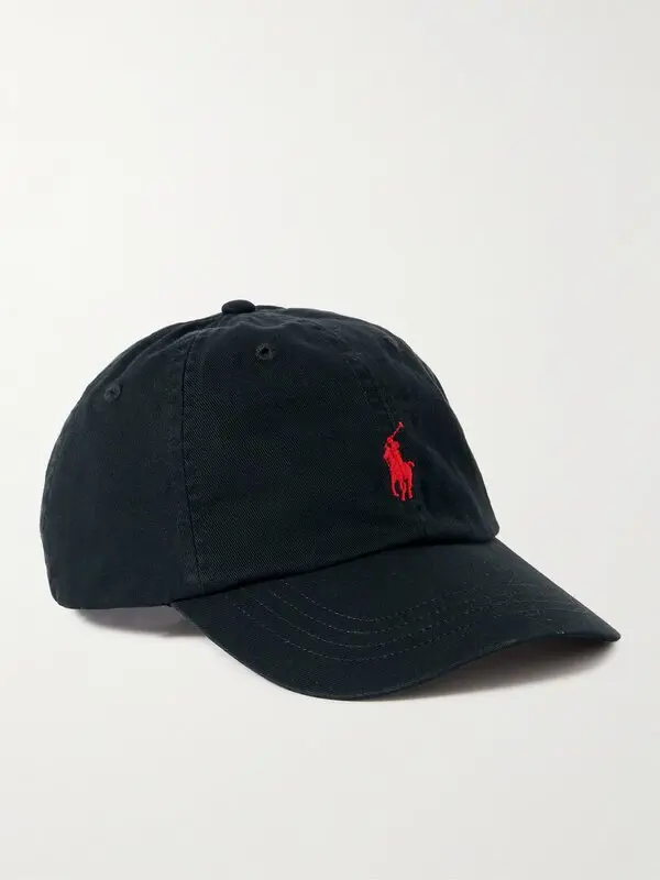 Polo Ralph Lauren Logo-embroidered Cotton-twill Baseball Cap - Black