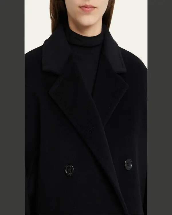 Max Mara Rebus Wool Short Coat - Black
