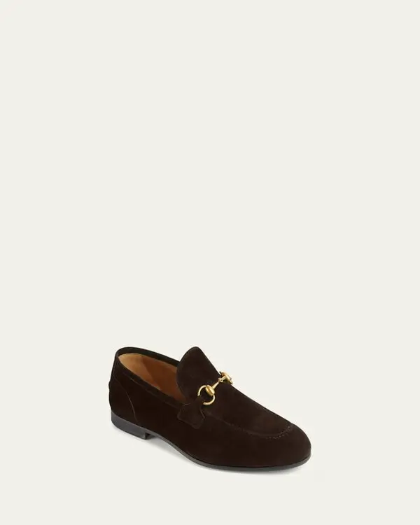 Gucci Jordaan Suede Loafers - Cocoa