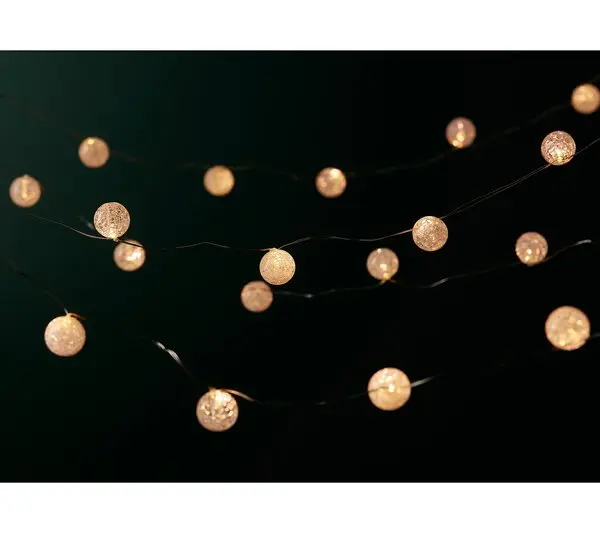 MELROSE Led Crackle Glass Ball Light String 11