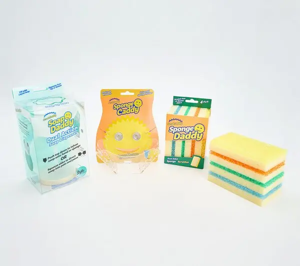 SCRUB DADDY Sponge Daddy Kitchen Cleaning 10pc Set - One-color