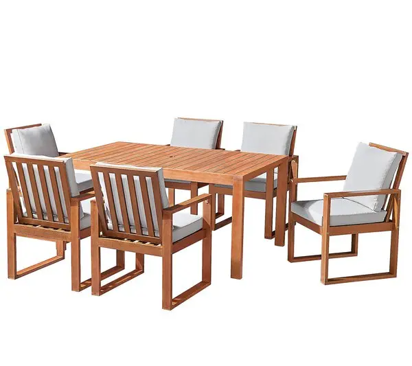 ALATERRE FURNITURE Weston Eucalyptus Wood 7-pie Ce Dining Set - One-color