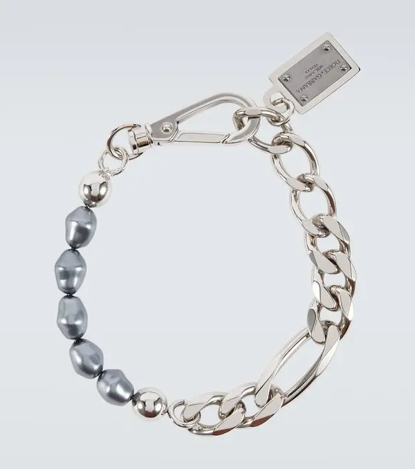 Dolce & Gabbana Beaded Chainlink Bracelet - Blue