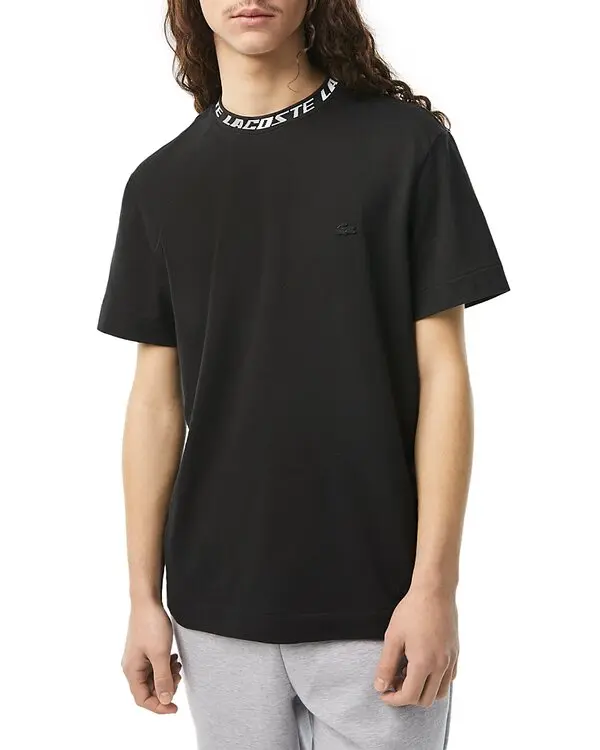 Lacoste Jacquard Logo Collar Tee