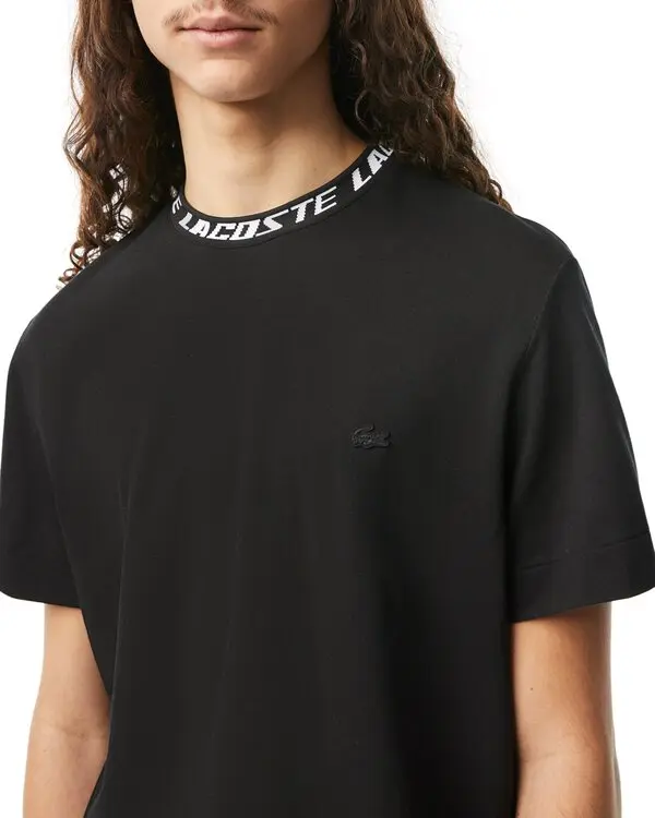 Lacoste Jacquard Logo Collar Tee