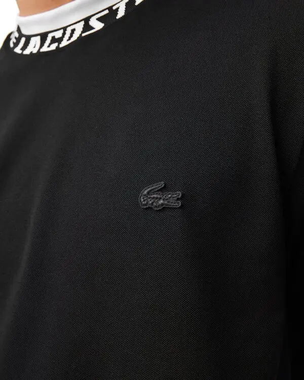 Lacoste Jacquard Logo Collar Tee