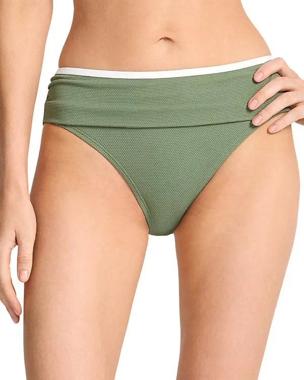 Tommy Bahama Island Cays High Waist Bikini Bottom - Tea Leaf