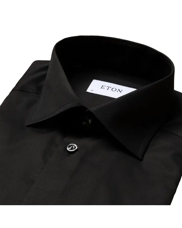 Eton Classic Twill Dress Shirt - Black