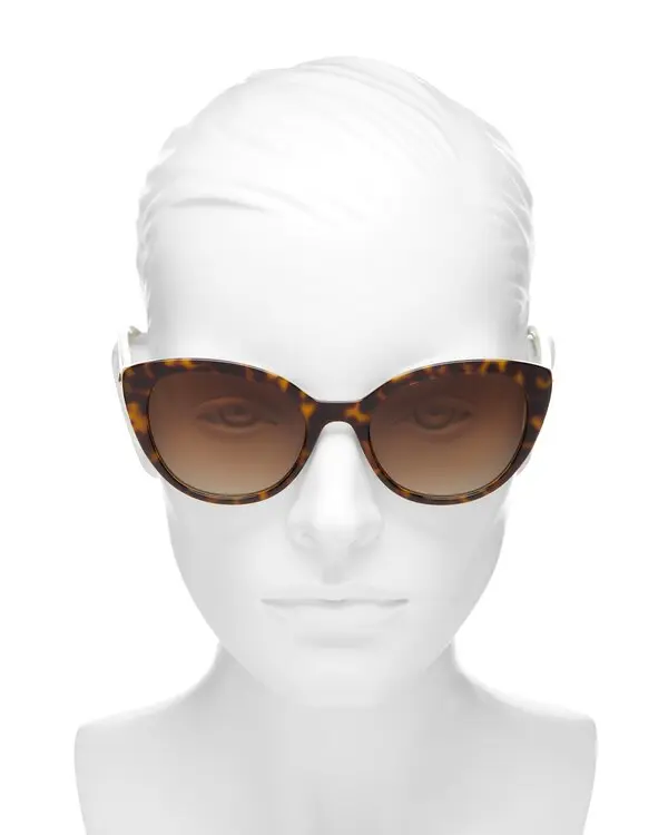 Kate Spade New York Polarized Cat Eye Sunglasses, 55mm - Havana/brown Gradient