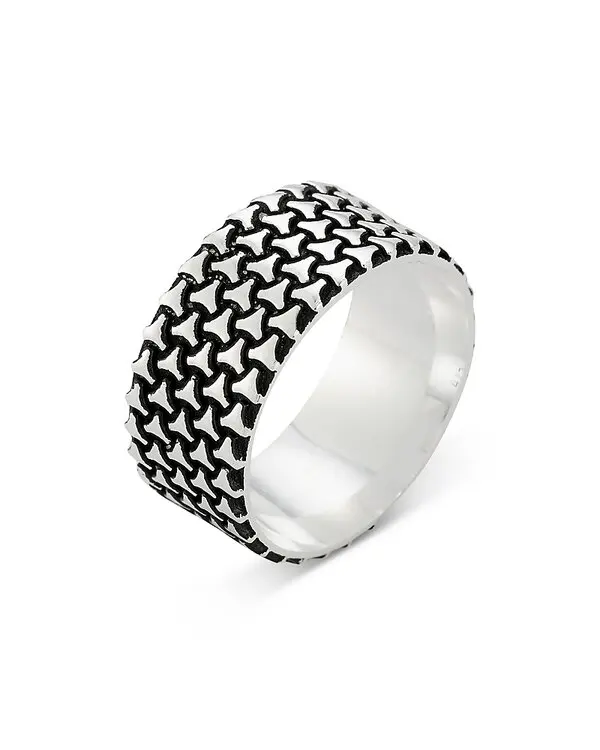 MILANESI AND CO Sterling Patterned Band Ring - Silver
