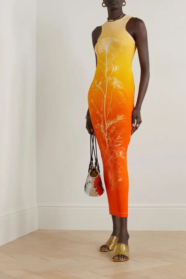 loewe orange dress Dress in silk Orange