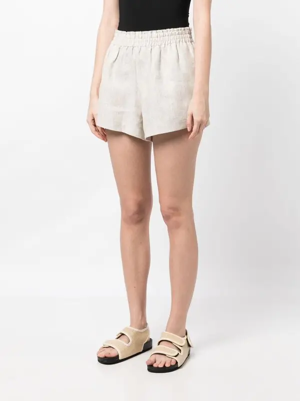 REFORMATION Mila Linen Shorts - Neutrals