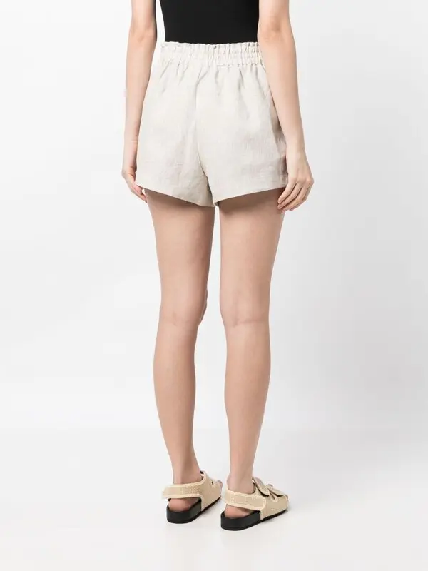 REFORMATION Mila Linen Shorts - Neutrals