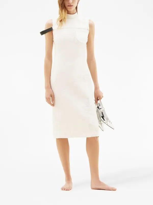 COURREGES Strapped Tailored Twill Dress