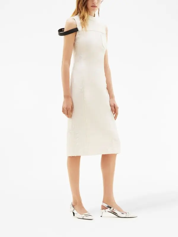 COURREGES Strapped Tailored Twill Dress