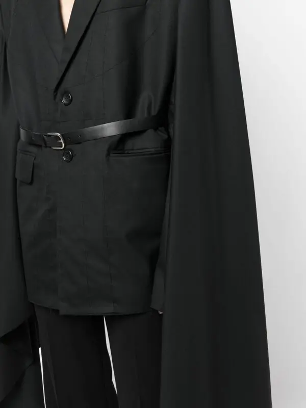 Junya Watanabe Belted Wool Cape Blazer