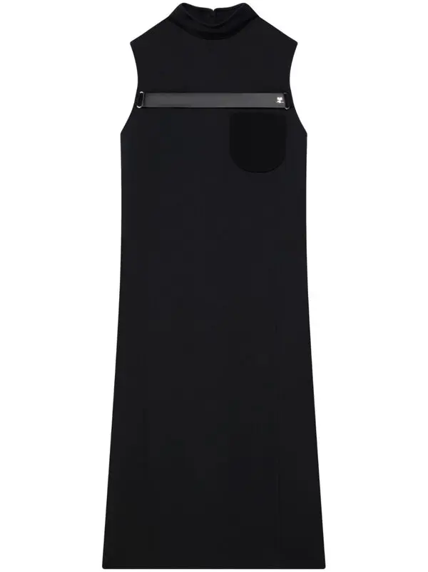 COURREGES Strapped Tailored Twill Dress