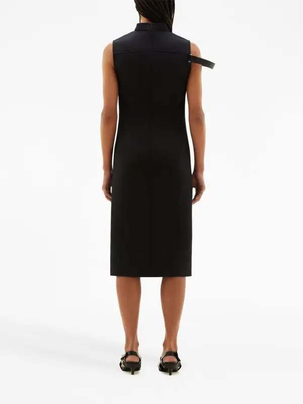 COURREGES Strapped Tailored Twill Dress