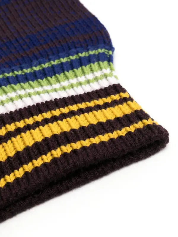 Marni Striped Ribbed-knit Balaclava