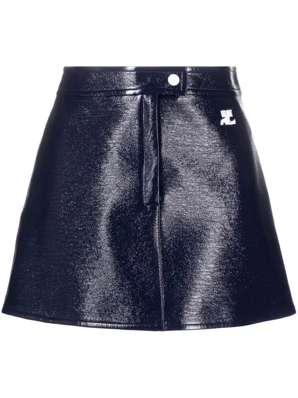 COURREGES Logo-patch Skirt - Blue
