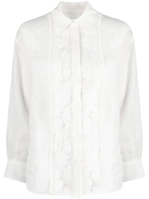 Zimmermann Raie Lace-panel Shirt