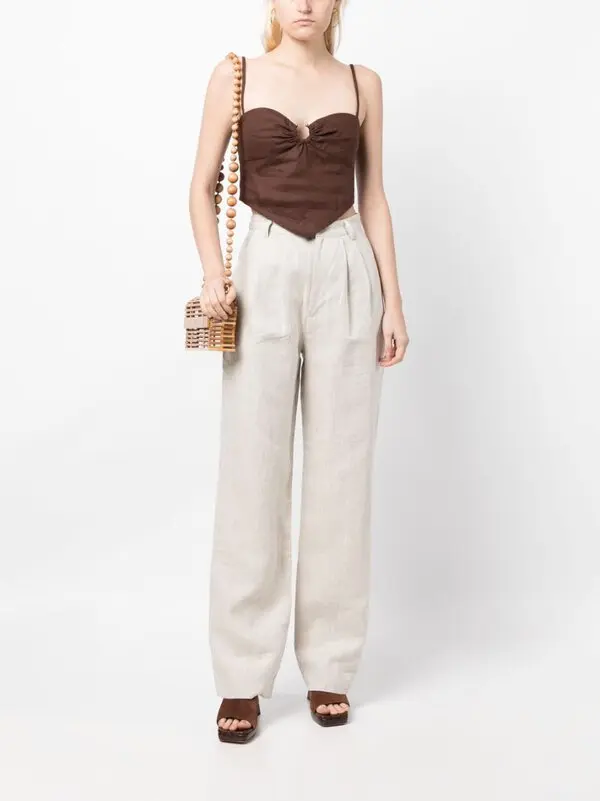 REFORMATION Mason Wide-leg Linen Trousers