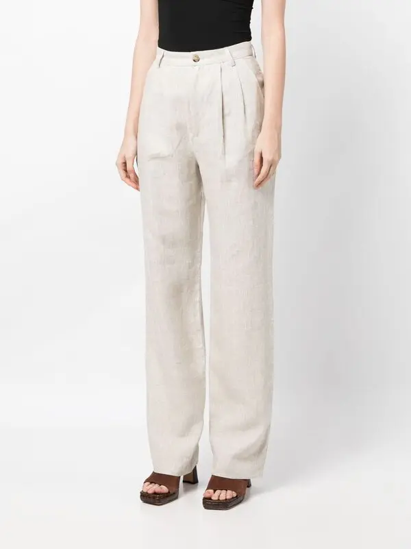 REFORMATION Mason Wide-leg Linen Trousers