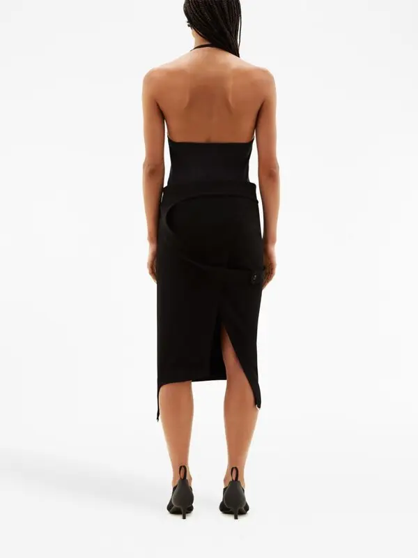 COURREGES Diving Crepe Midi Skirt