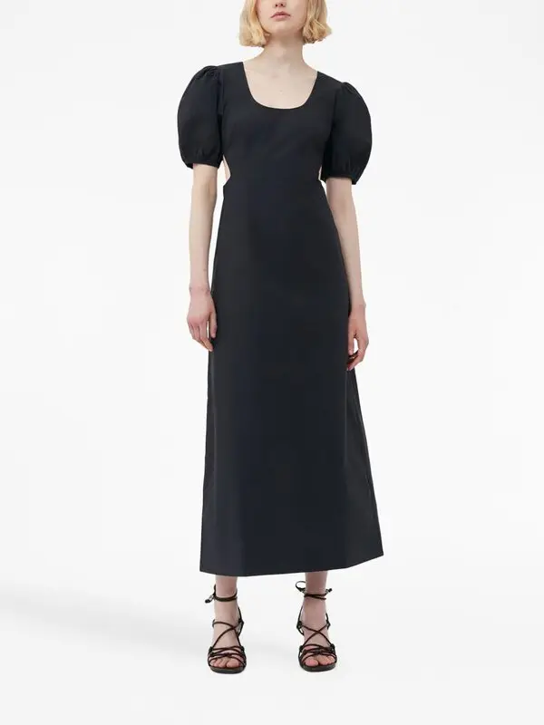 GANNI Cut-out Organic Cotton Dress