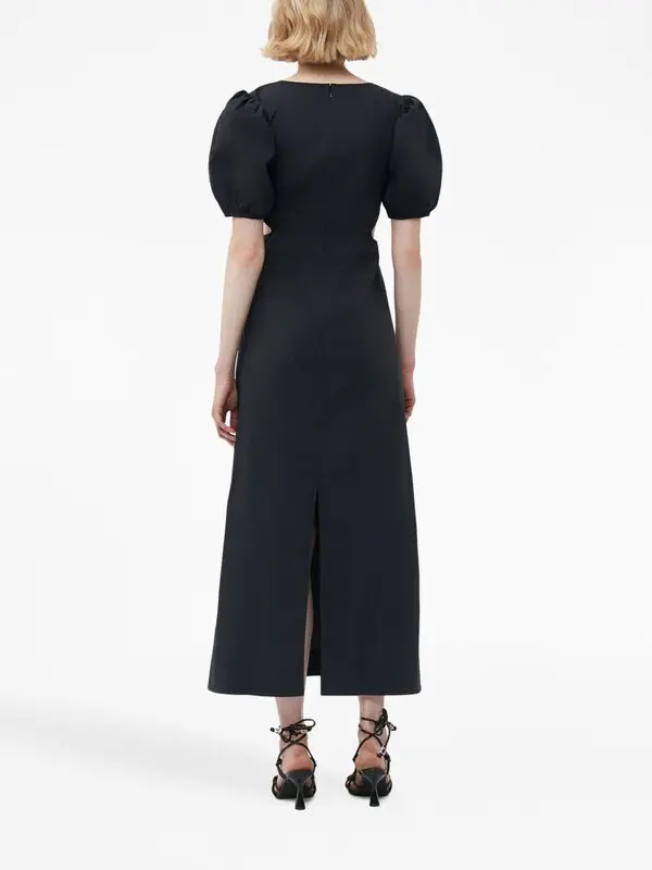 GANNI Cut-out Organic Cotton Dress