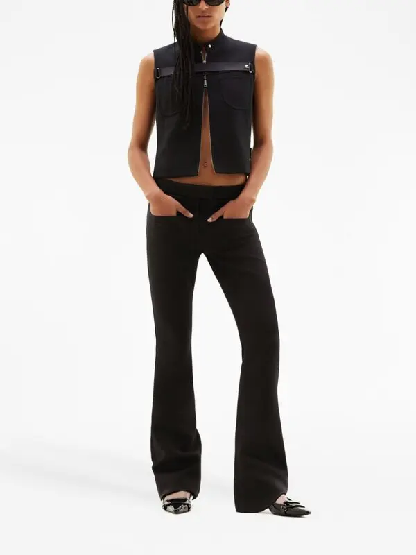 COURREGES Distressed-effect Flared Trousers