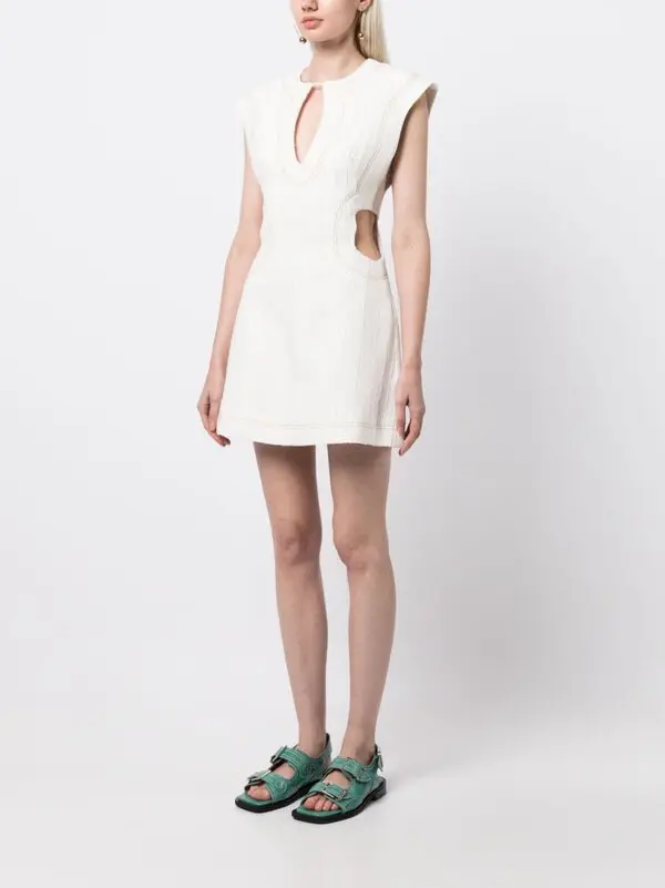 Acler Riddells Cut-Out Mini Dress - White | Editorialist