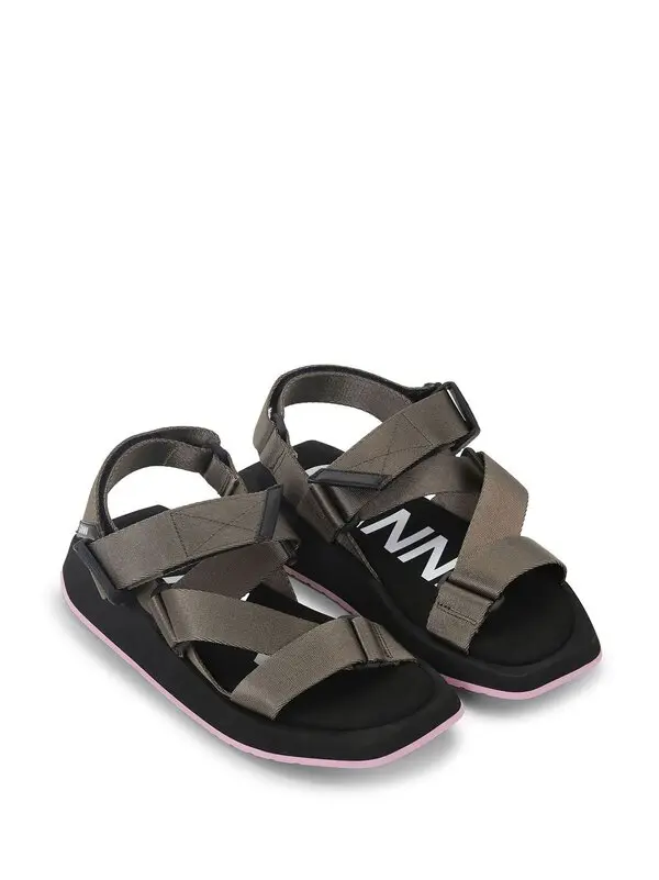 GANNI Multi-strap Sandals - Green