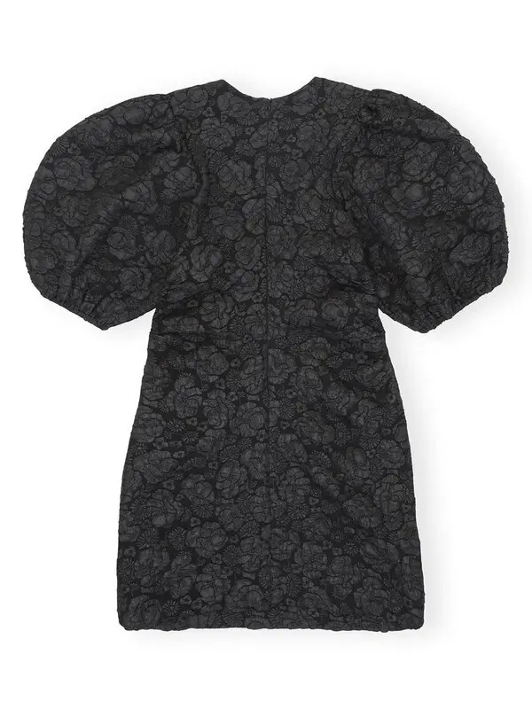 GANNI Short-sleeve Jacquard Minidress