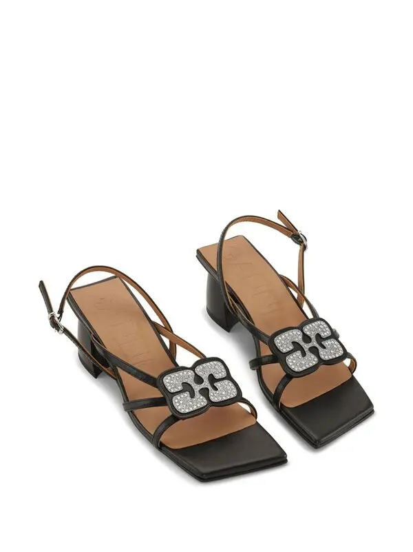 GANNI Logo-plaque Sandals