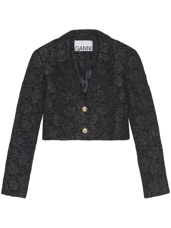 GANNI Jacquard Cropped Jacket