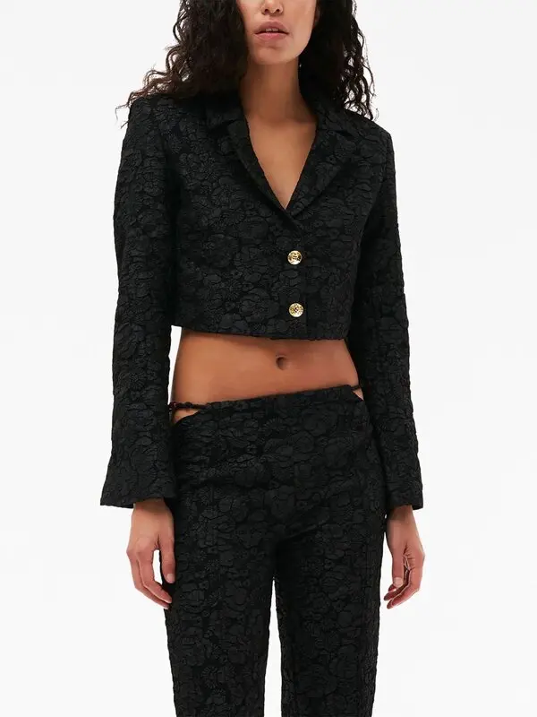 GANNI Jacquard Cropped Jacket