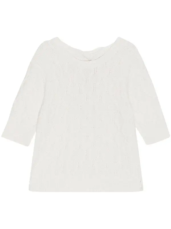 GANNI Cable-knit T-shirt