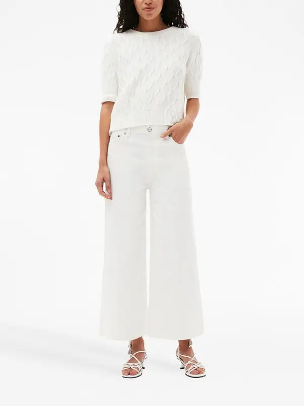 GANNI Cable-knit T-shirt