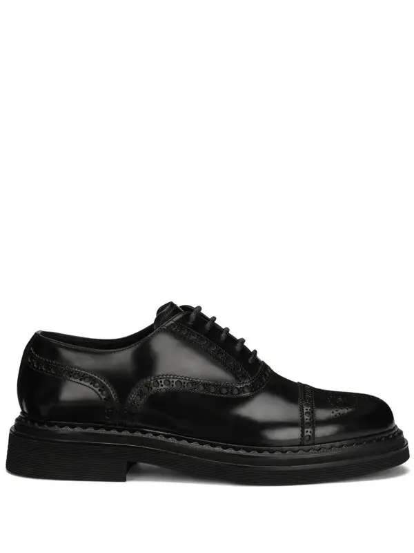 Dolce & Gabbana Brushed Calfskin Brogue Oxfords