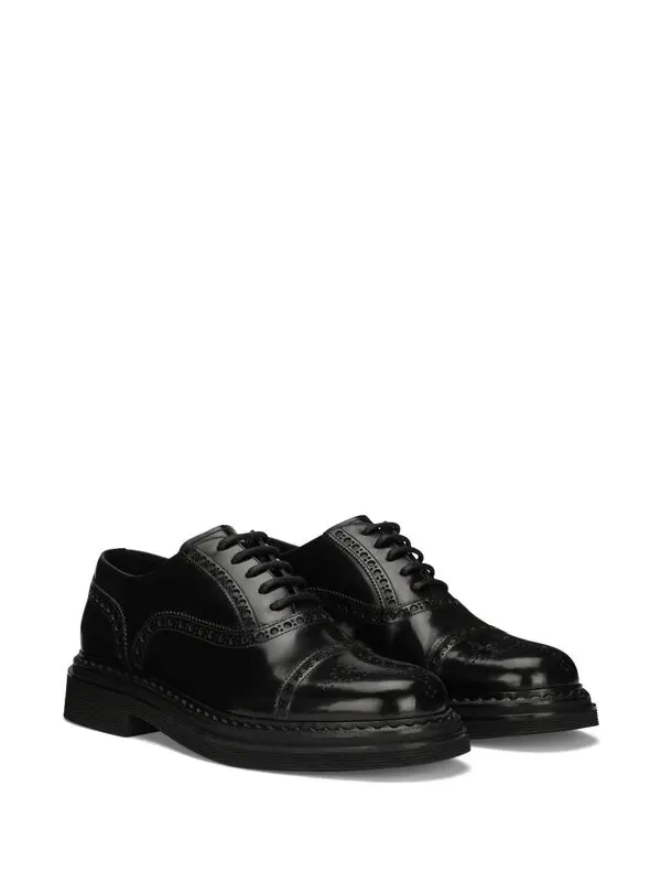 Dolce & Gabbana Brushed Calfskin Brogue Oxfords