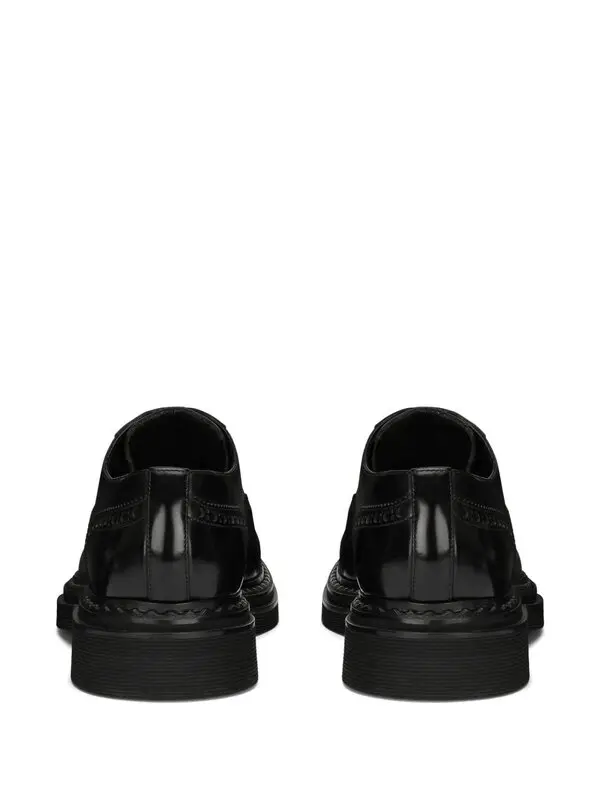 Dolce & Gabbana Brushed Calfskin Brogue Oxfords