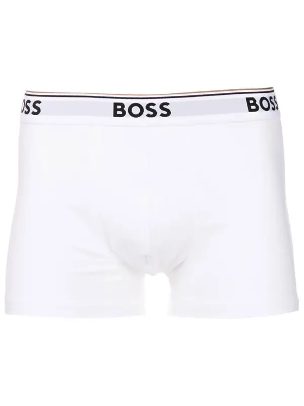 BOSS Stretch-cotton Trunks With Repeating Logos