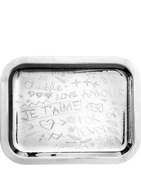 Christofle Graffiti Rectangular Tray - Silver