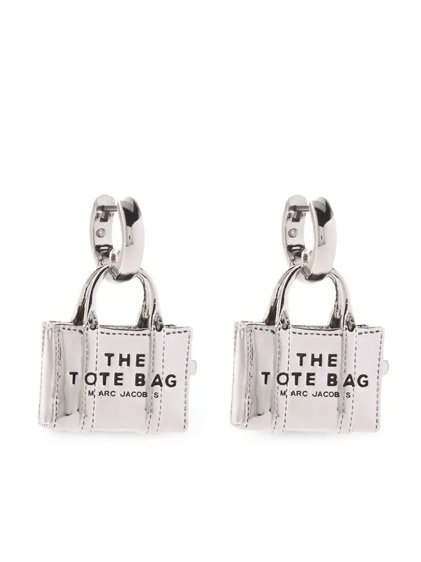 Marc Jacobs Tote Bag Dangle Earrings - Silver