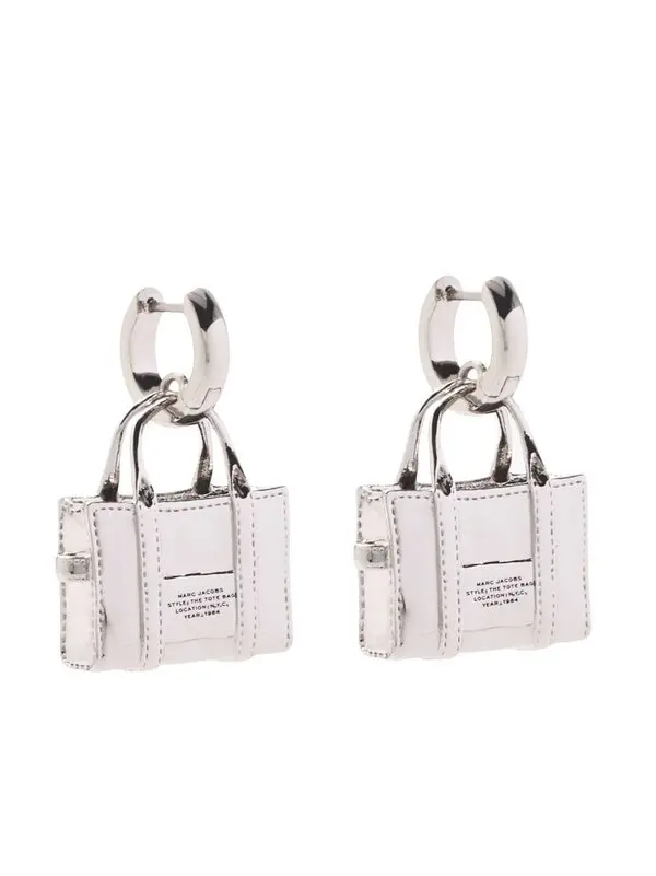 Marc Jacobs Tote Bag Dangle Earrings - Silver