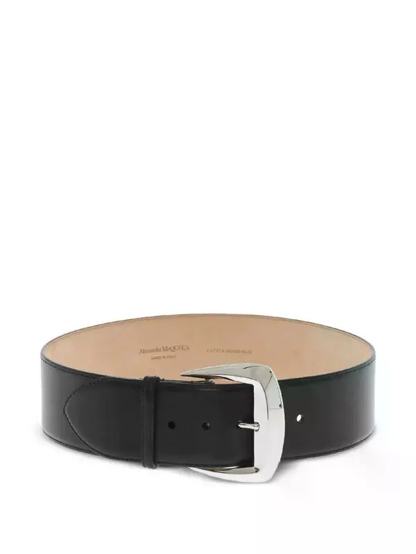 Alexander McQueen Geometric Buckle Waist Belt - Black